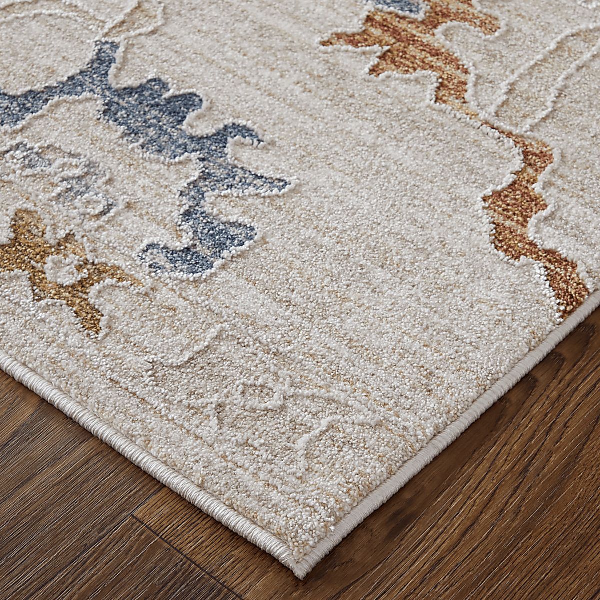 Tudama Blue,Gold,Ivory Beige,Blue,Yellow Rugs | Rooms to Go
