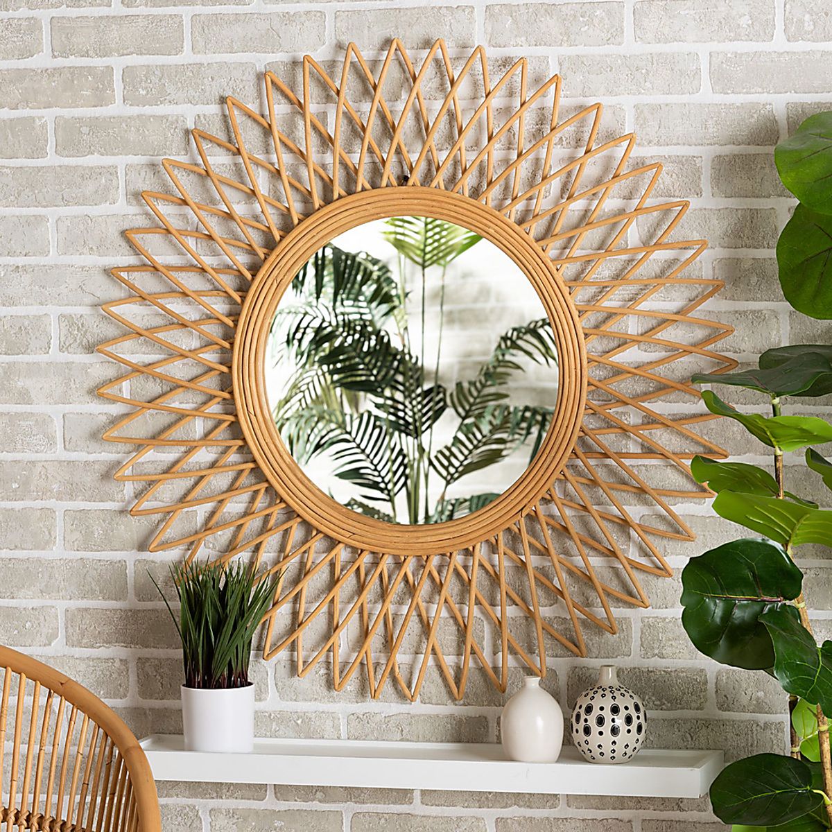 Tulani Brown Mirror | Rooms to Go