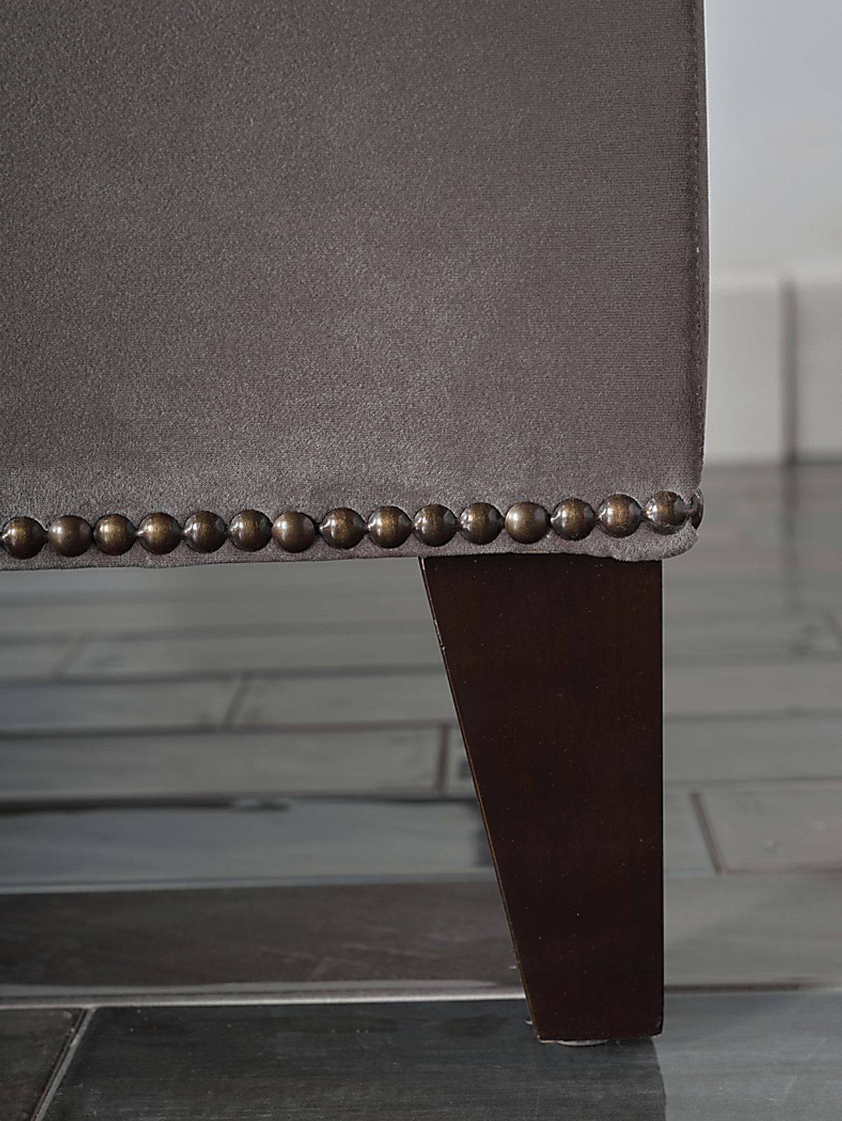 Tumbrel Gray Polyester Fabric Ottoman | Rooms to Go