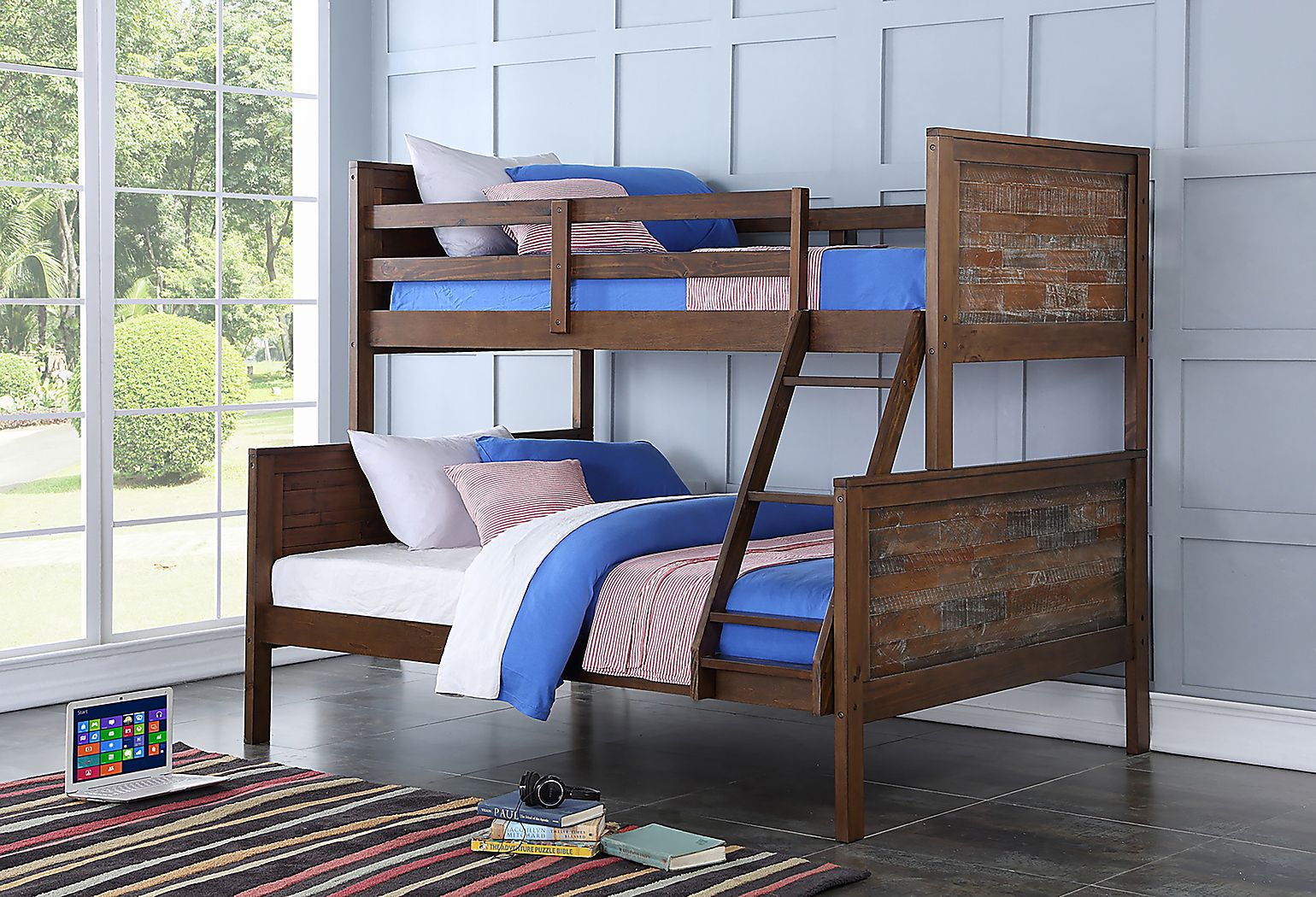 Turin Ridge Brown Twin/Full Bunk Bed - Rooms To Go