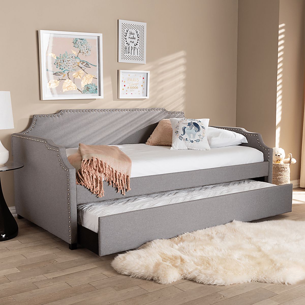 Tynland Gray Gray,Gray Twin Daybed With Trundle | Rooms to Go