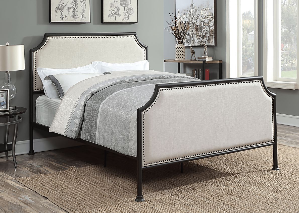 Uma Cream Queen Panel Bed - Rooms To Go