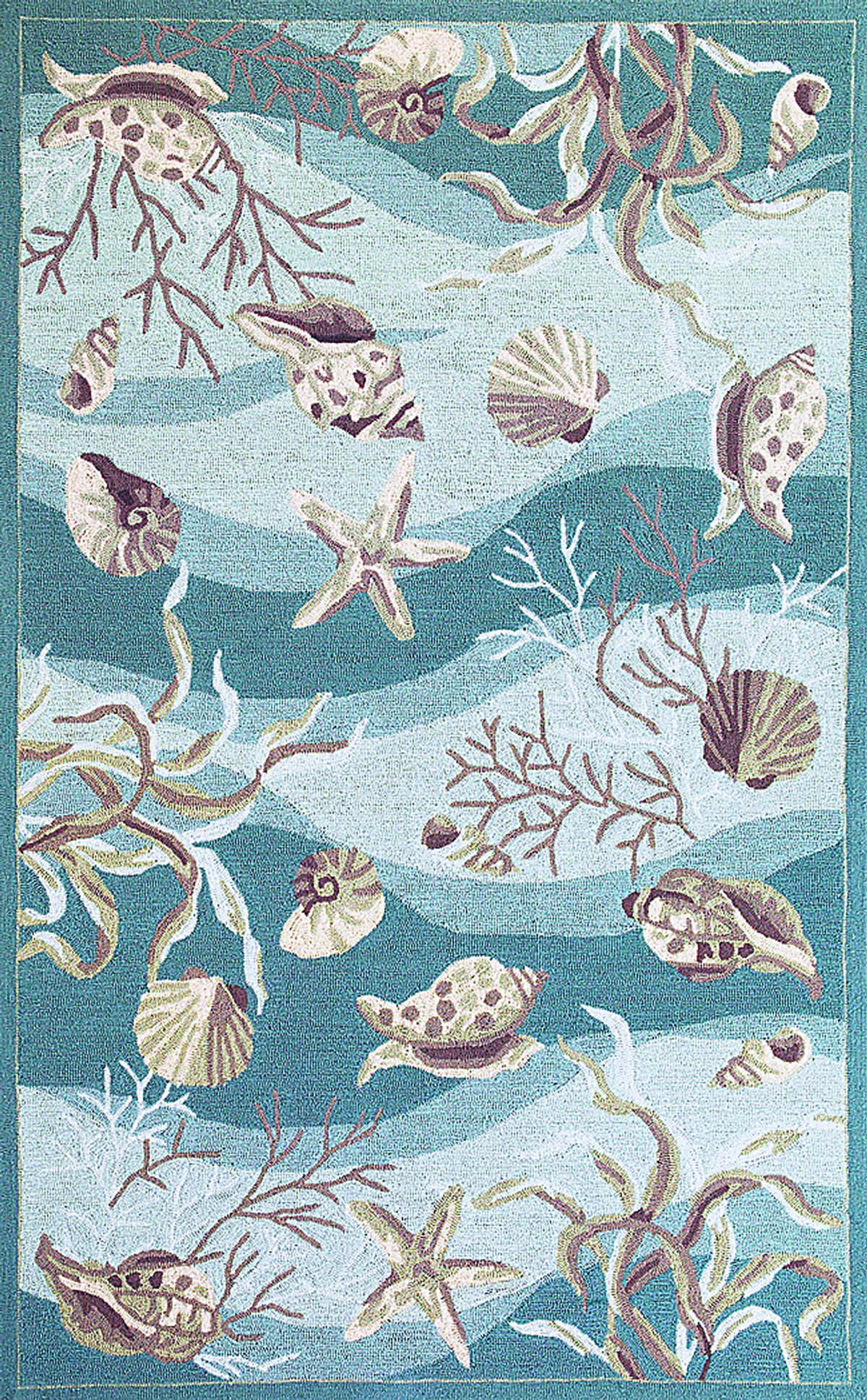 Under The Sea Adventures Seafoam Green Polyester Fabric Rug | Rooms to Go