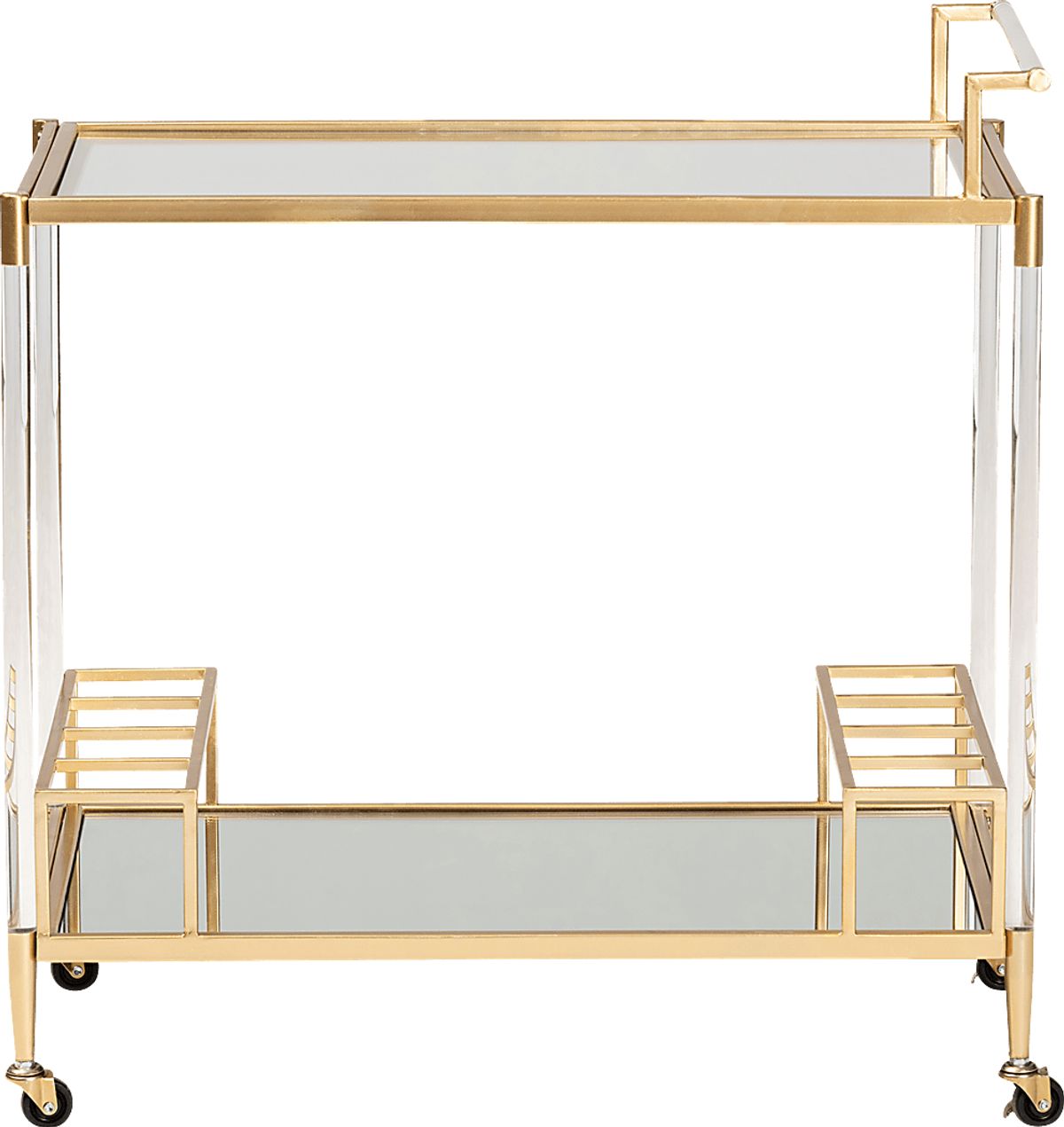 Valdavia Gold Yellow Bar Cart | Rooms to Go