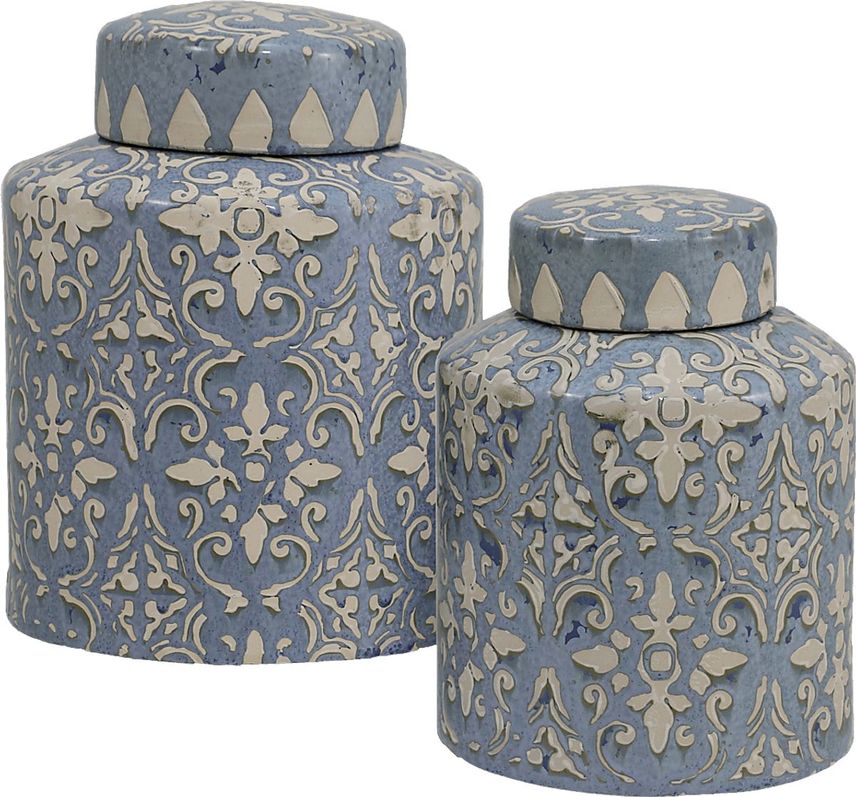 Valdis Blue Colors Urn, Set Of 2 | Rooms to Go