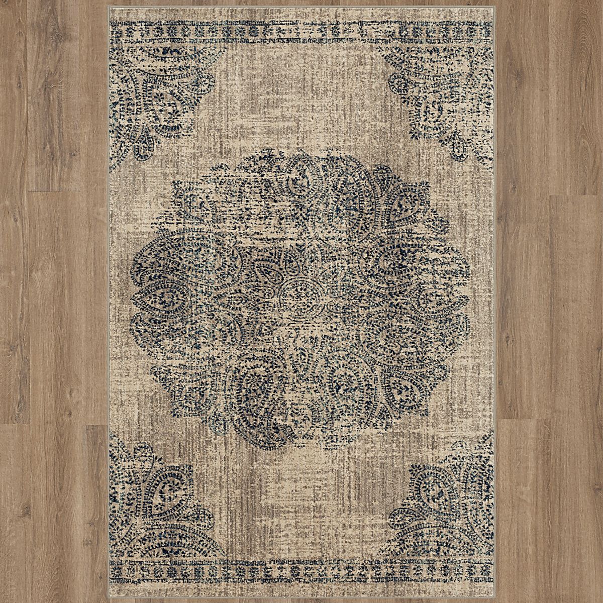 Drew & Jonathan Valewood Indigo Blue Rugs | Rooms to Go