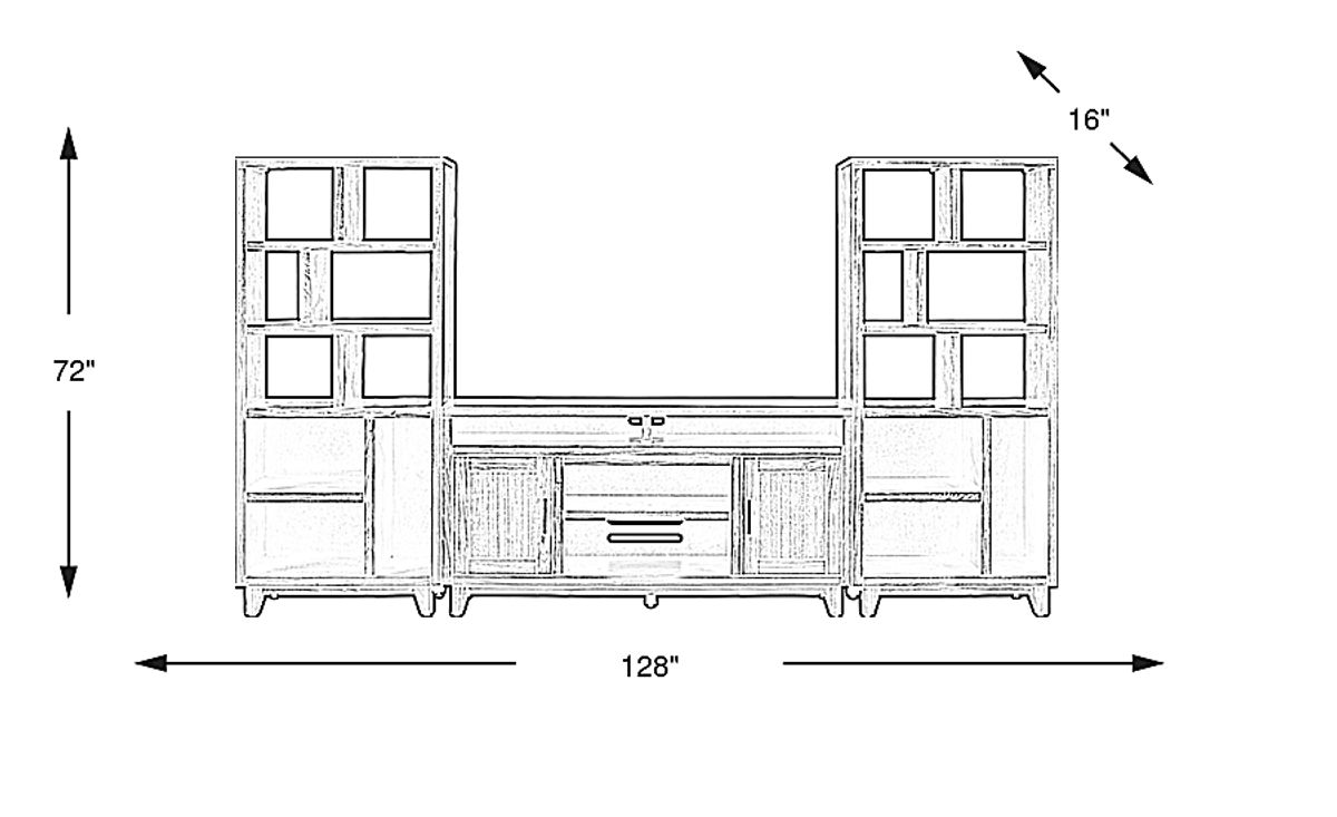 Valinor 3 Pc White Colors,White 64 in. Wall Unit | Rooms to Go