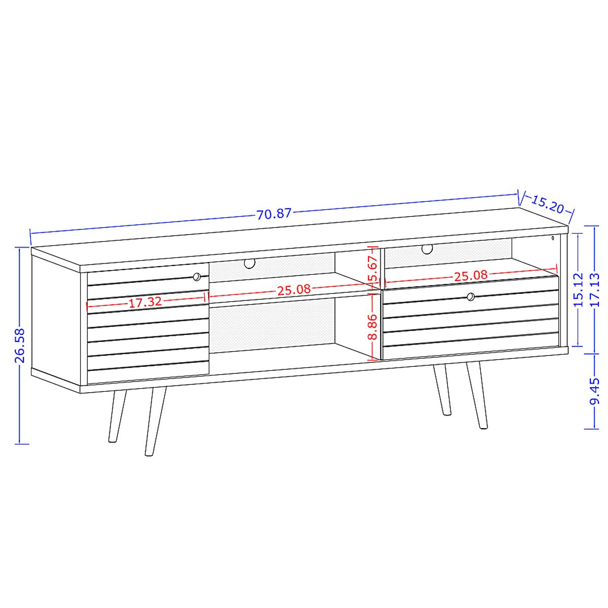Vallar Yellow Colors 71" Console | Rooms to Go