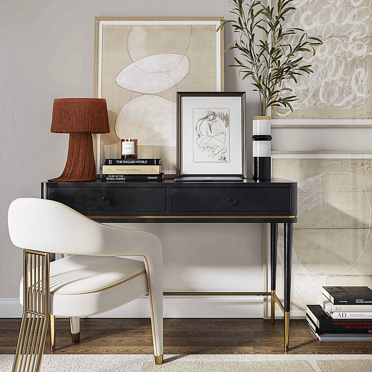 Vandam Black Desk | Rooms to Go