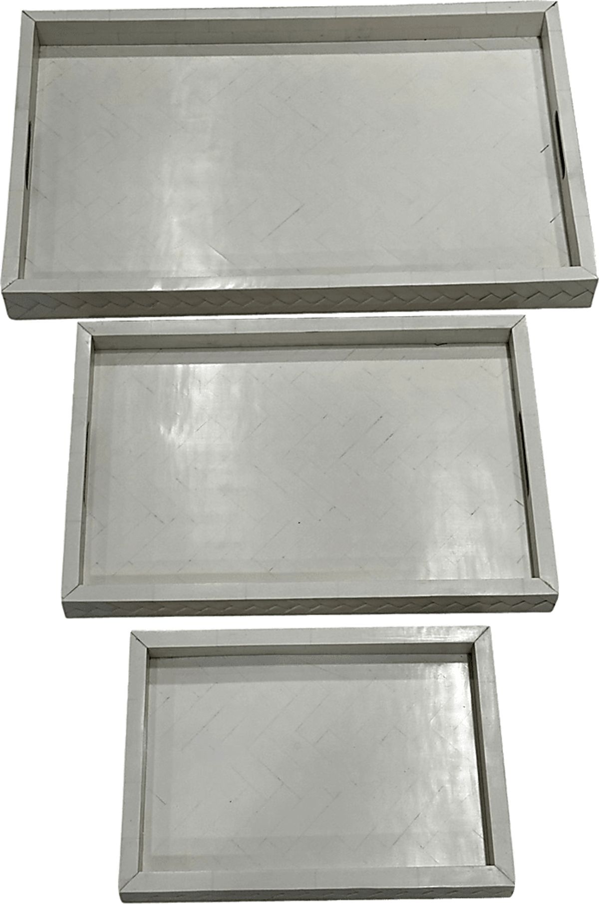 Vanderpoel Ivory Beige Tray, Set Of 3 | Rooms to Go