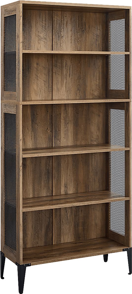 Vardall Barnwood Brown Bookcase - Rooms To Go