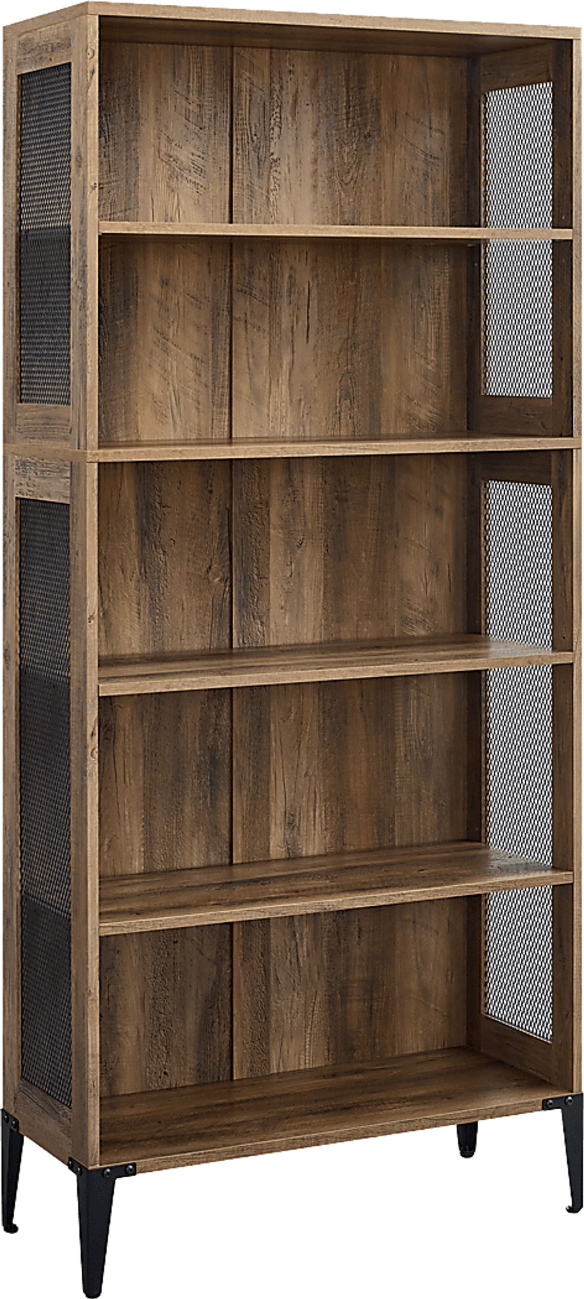 Vardall Barnwood Brown Bookcase | Rooms to Go