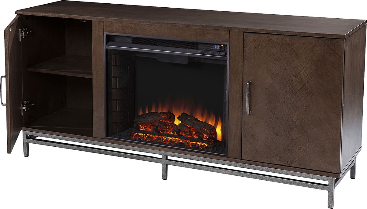 Varlet II Brown Dark Wood 60" Console | Rooms to Go