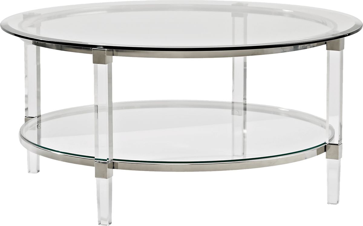 Varna Silver Gray Round Cocktail Table | Rooms to Go
