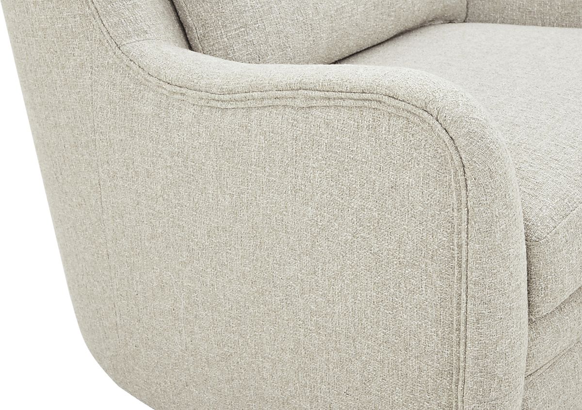 Velina Beige Woven Swivel Chair | Rooms to Go