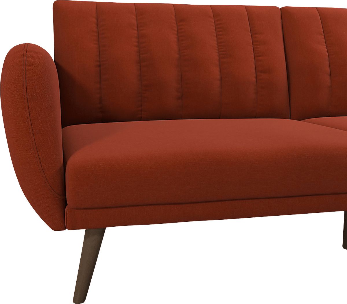 Velron Orange Orange,Red Linen Fabric Futon | Rooms to Go
