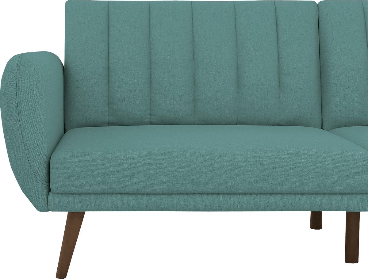 Velron Teal Blue,Green Linen Fabric Futon | Rooms to Go