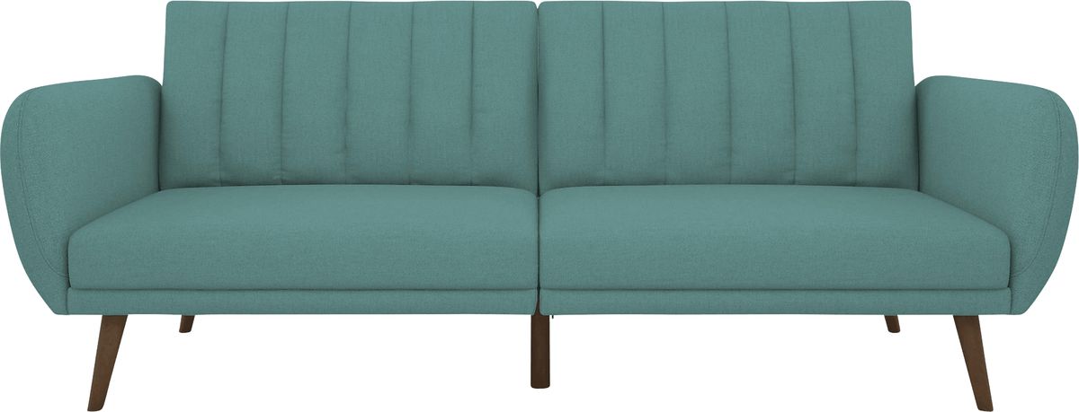Velron Teal Blue,Green Linen Fabric Futon | Rooms to Go