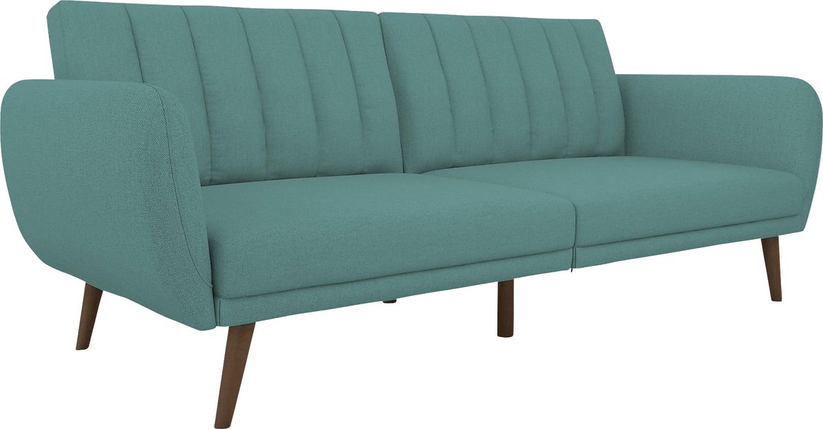 Velron Teal Blue,Green Linen Fabric Futon | Rooms to Go
