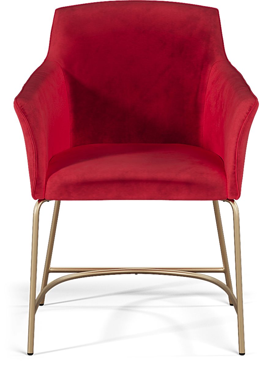 Venetian Court Gold 5 Pc Dining Room with Red Chairs - Rooms To Go