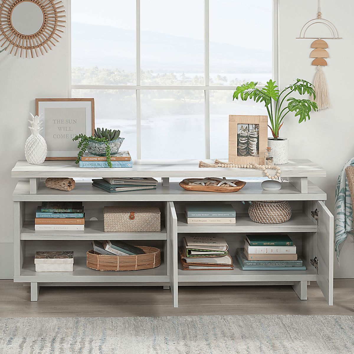 Venisa Gray 59" Console | Rooms to Go
