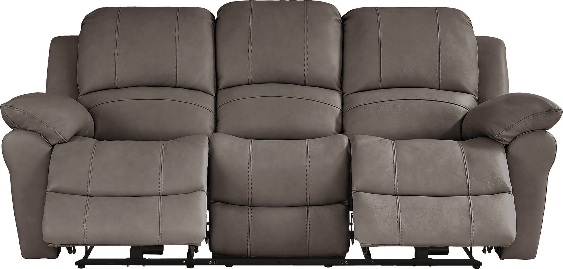 Vercelli Way 2 Pc Gray Leather Non-Power Reclining Living Room Set With ...