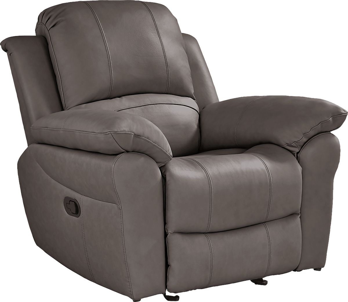 Vercelli Way Gray Leather Rocker Recliner | Rooms to Go