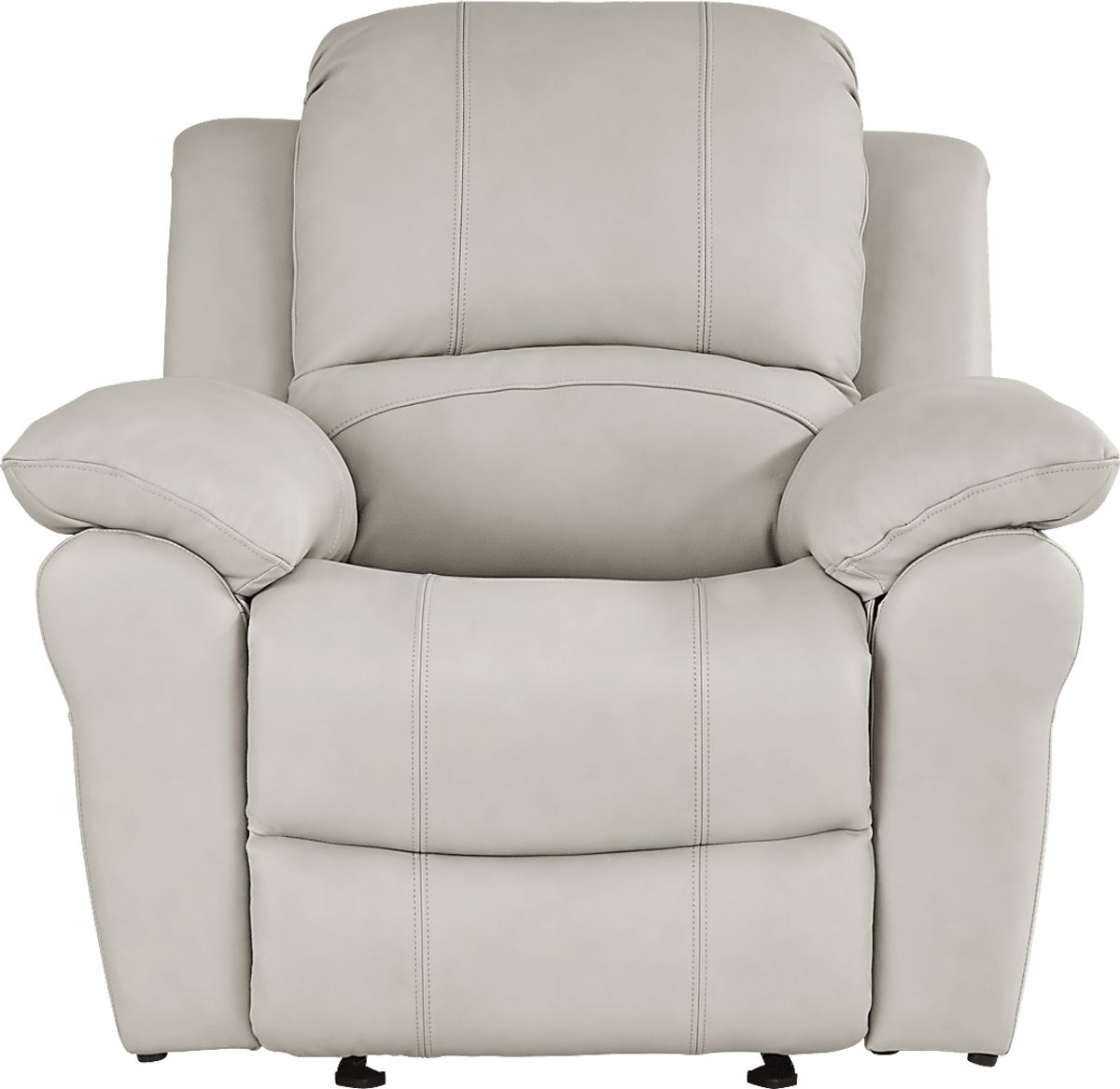 Vercelli Way Stone Beige Leather Rocker Recliner | Rooms to Go