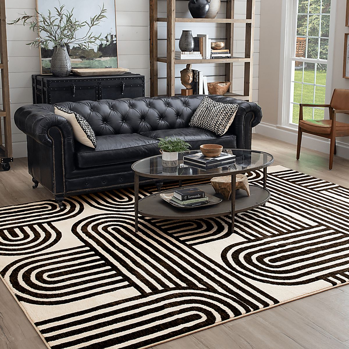 Scott Living Verlow Charcoal,Ivory Beige,Black,Gray Rug | Rooms to Go