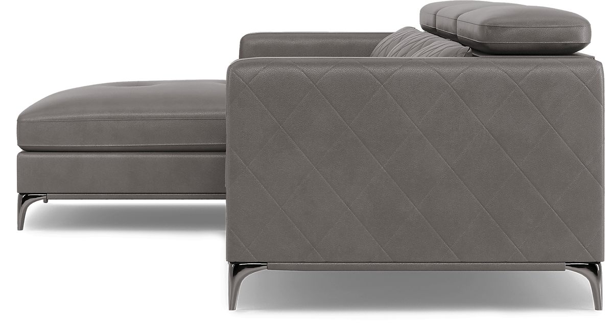 Via Sorrento 5 Pc Granite Gray Polyester Fabric Living Room Set With 2 ...