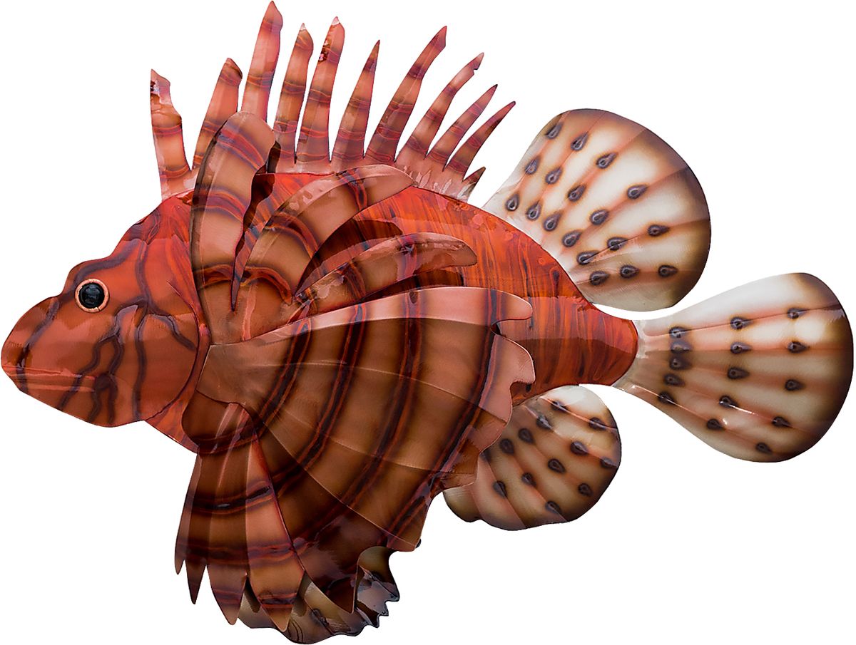 Vibrant Lion Fish Red Outdoor Wall Art | Rooms to Go
