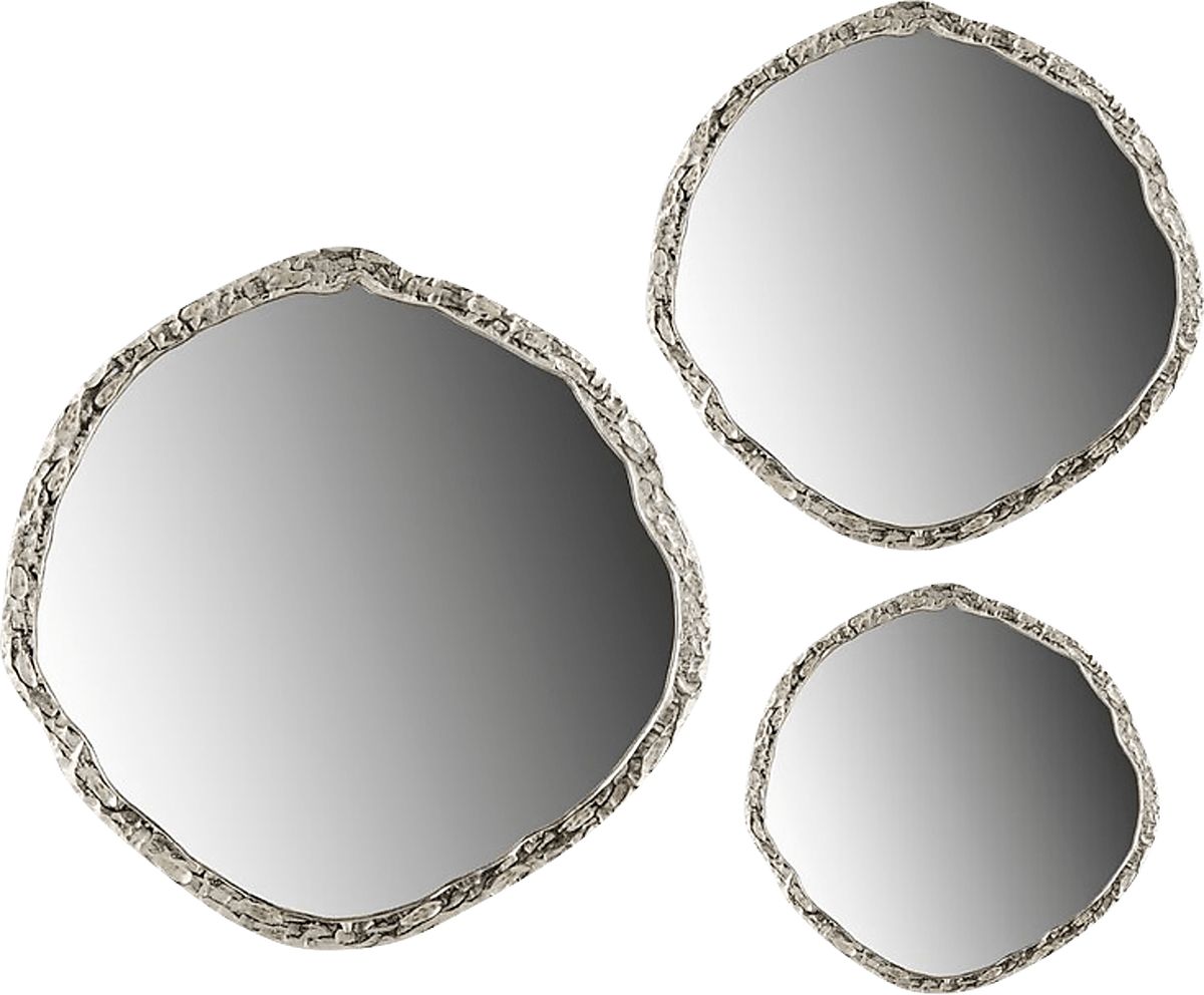 Viburnum Silver Gray Mirror, Set Of 3 | Rooms to Go