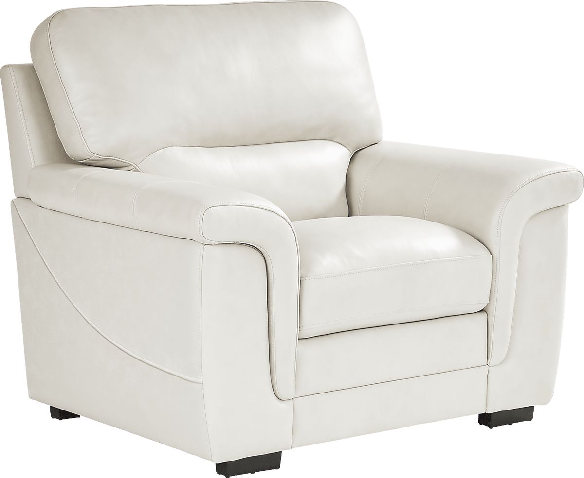 Villa Ashbury 3 Pc White Leather Living Room Set With Sofa, Loveseat ...