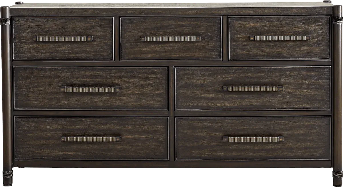 Cindy Crawford Vineyard Estates 5 Pc Brown Dark Wood Microfiber Queen ...