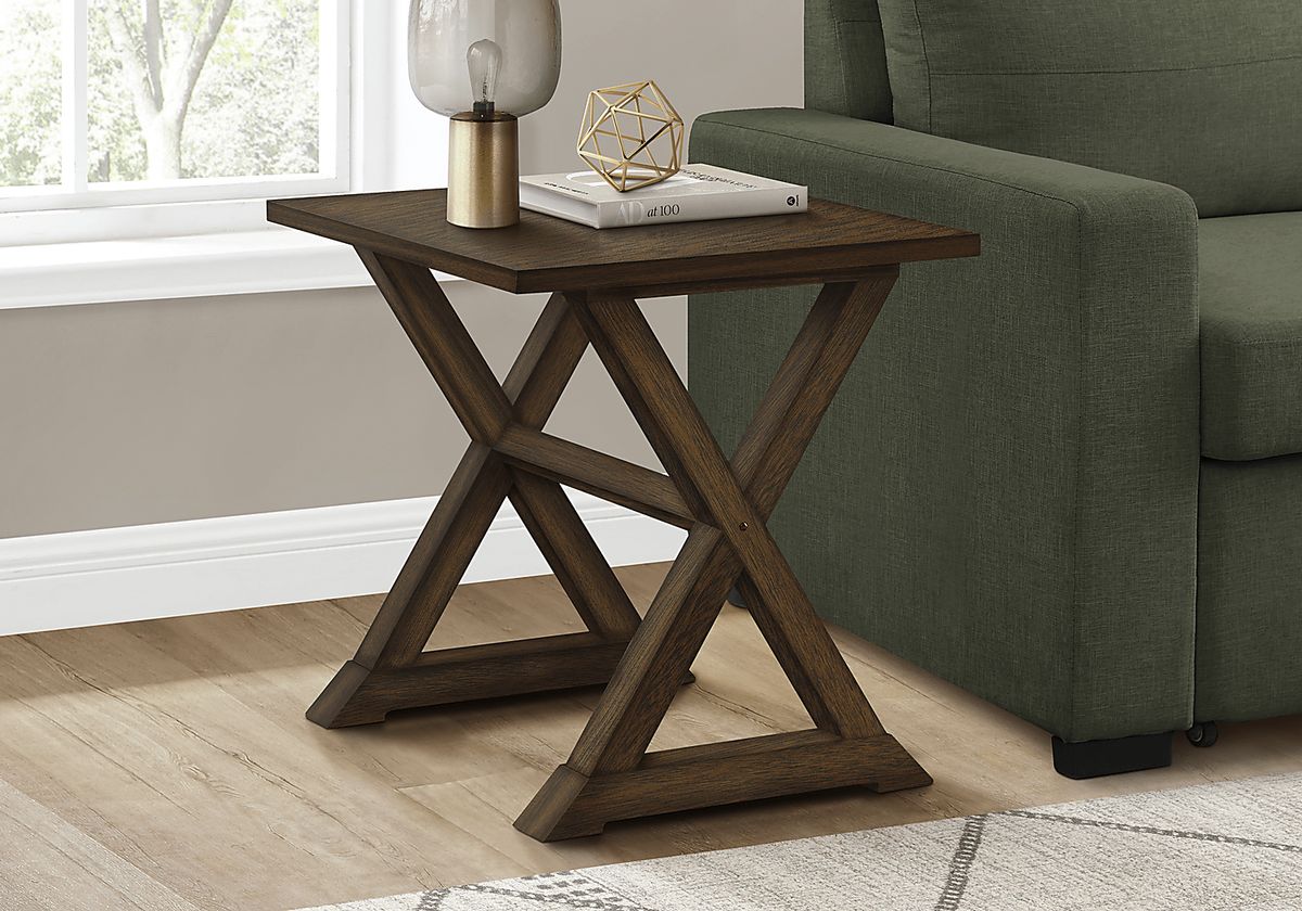Vinnedge Walnut Dark Wood Accent Table | Rooms to Go