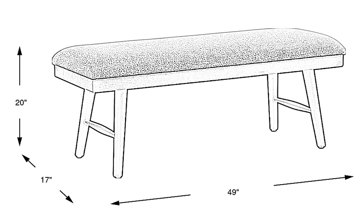 Viola Black Black,Colors Dining Bench | Rooms to Go