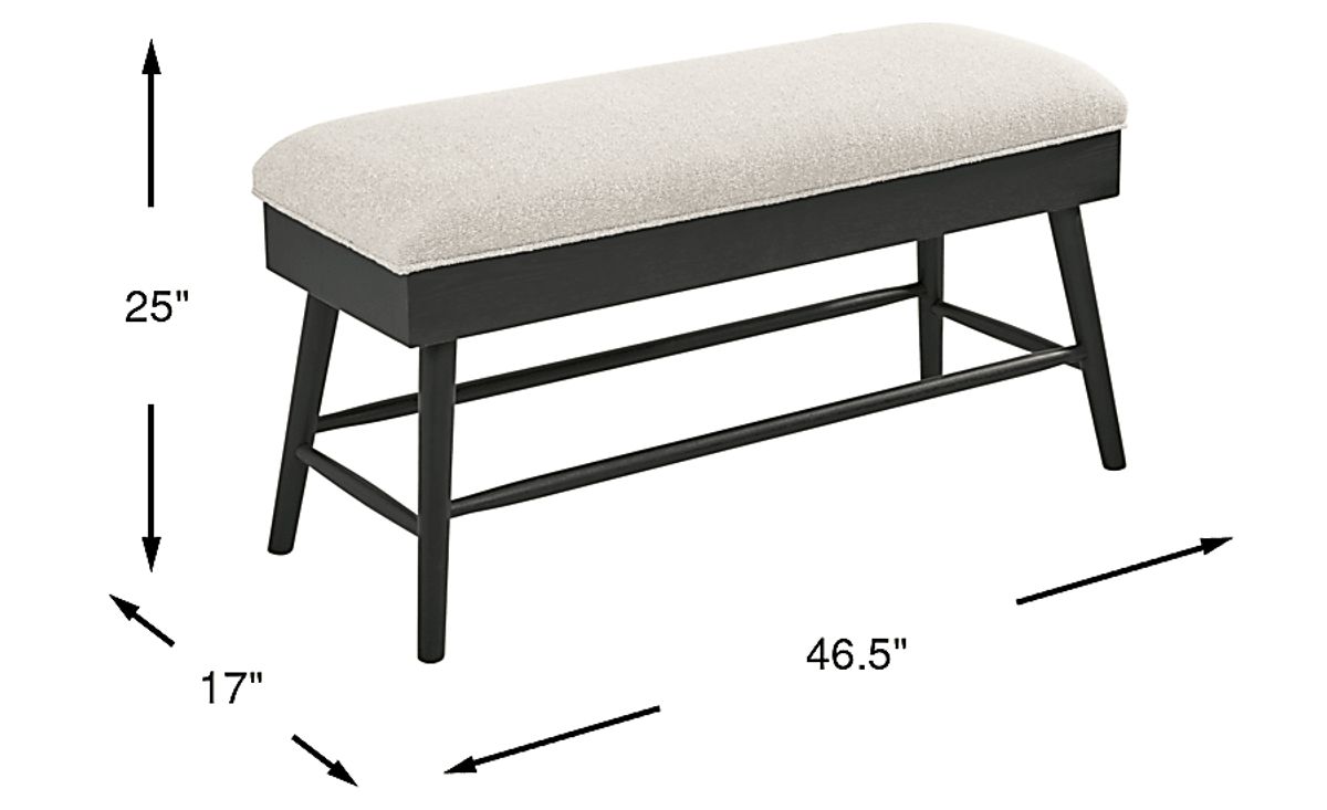 Viola Black Black,Colors Counter Height Bench | Rooms to Go