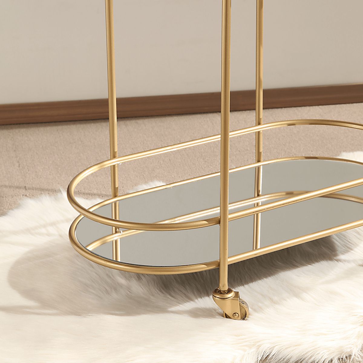 Viscount Gold Colors,Metal Bar Cart | Rooms to Go