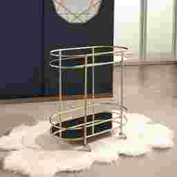 Viscount Gold Colors,Metal Bar Cart | Rooms to Go