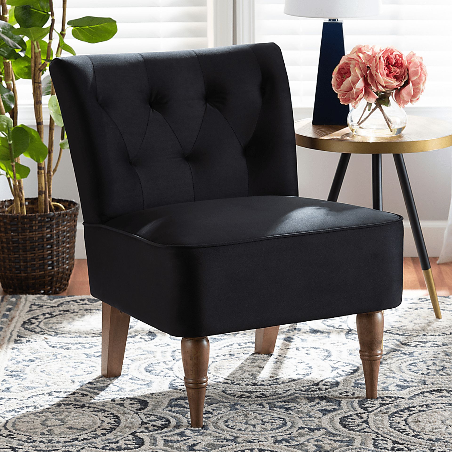 Wainwright Black Black,Colors Polyester Fabric Accent Chair | Rooms to Go