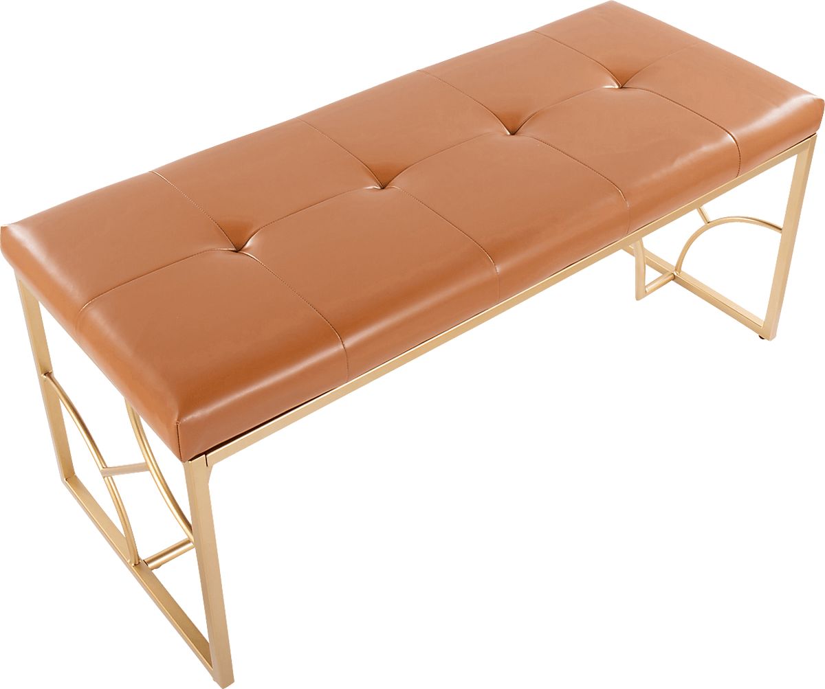 Waldroup I Camel Brown Accent Bench | Rooms to Go