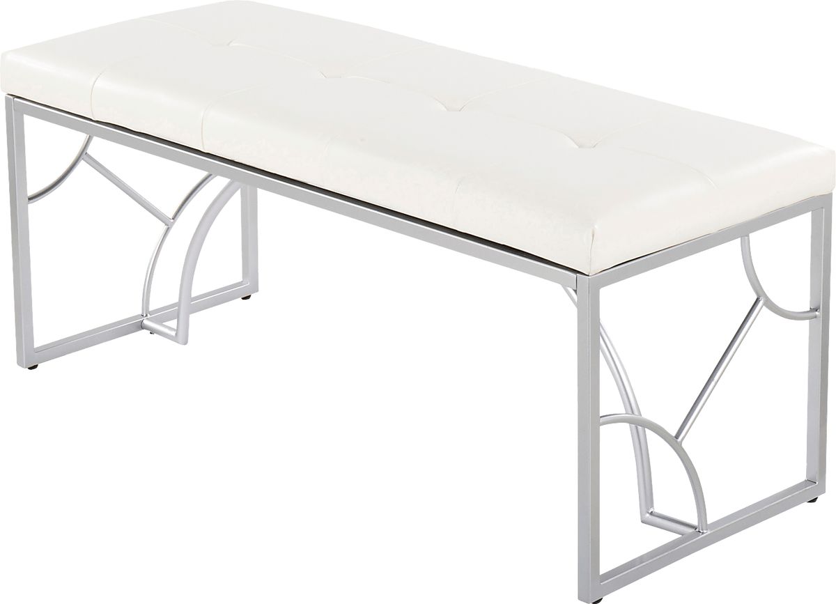 Waldroup II White Accent Bench | Rooms to Go