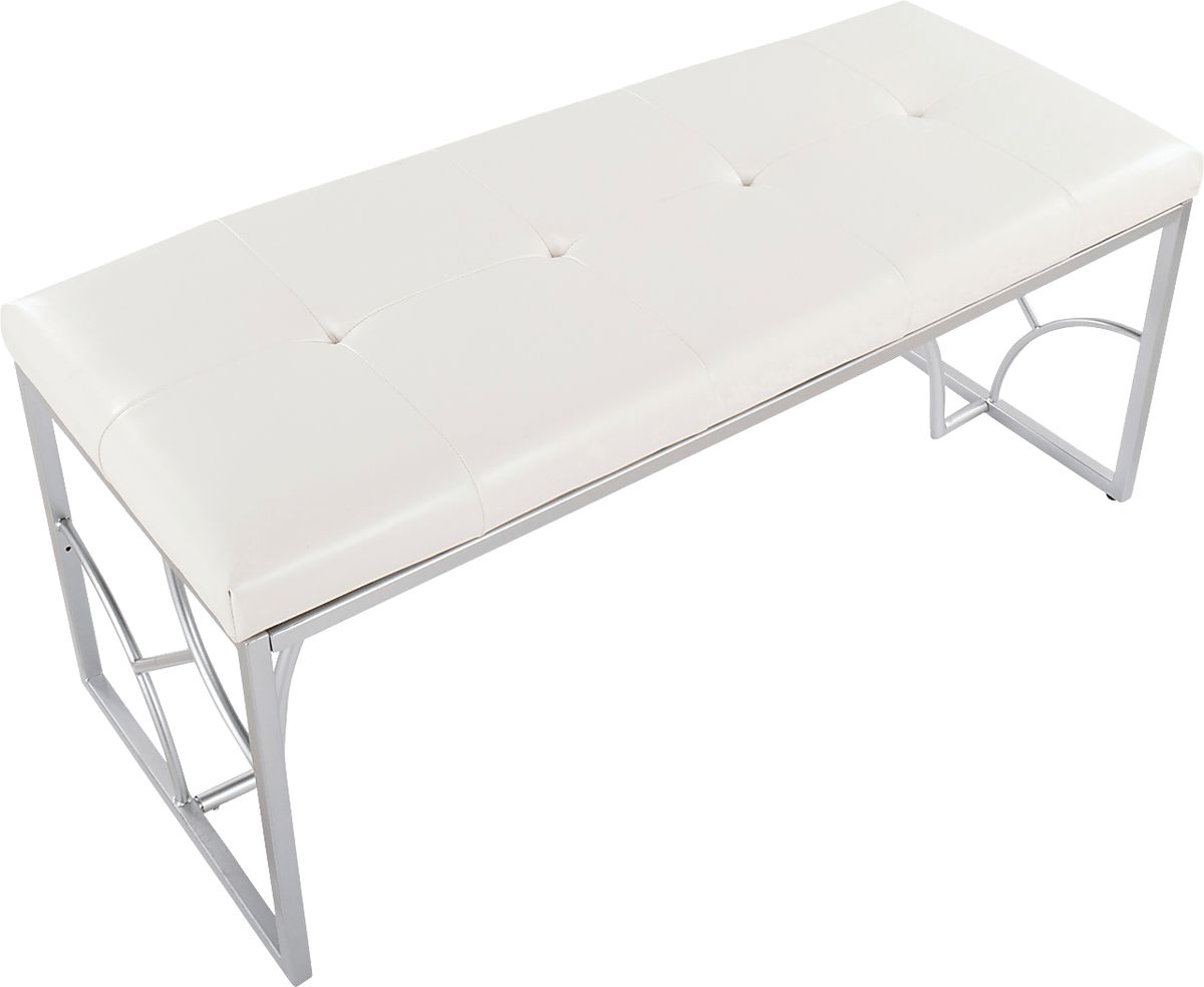 Waldroup II White Accent Bench | Rooms to Go