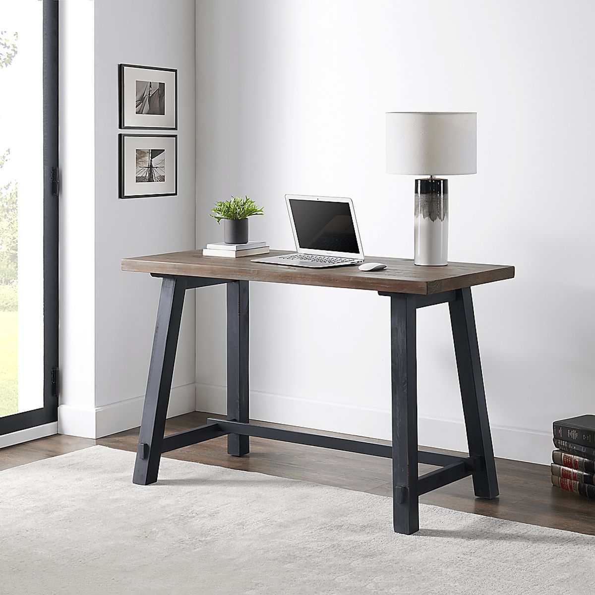 Walkara II Brown Dark Wood 48" Desk | Rooms to Go