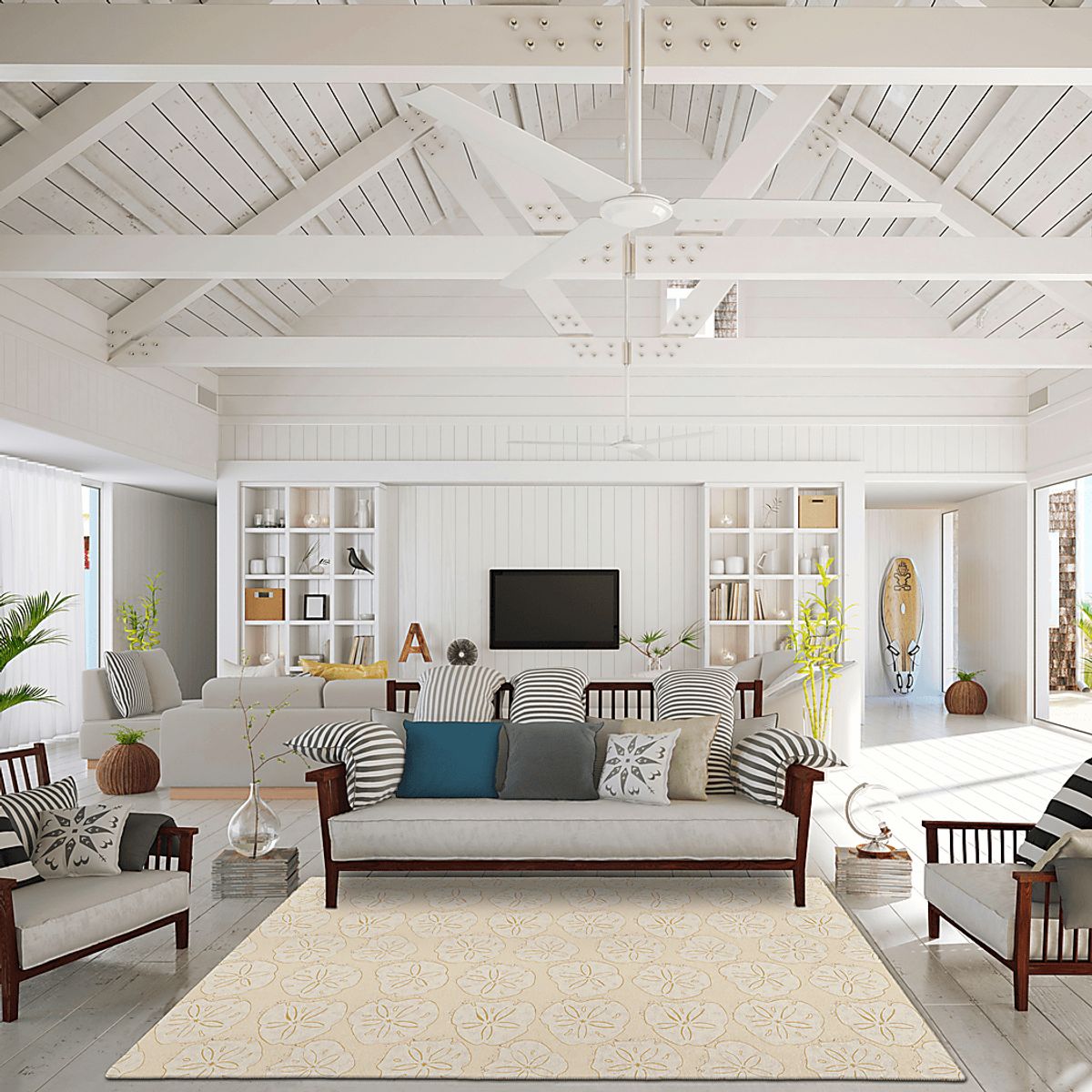 Wallerbee Beige Rugs | Rooms to Go