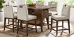 Walstead Place 5 Pc Brown Dark Wood Beige Dining Room Set With Counter ...