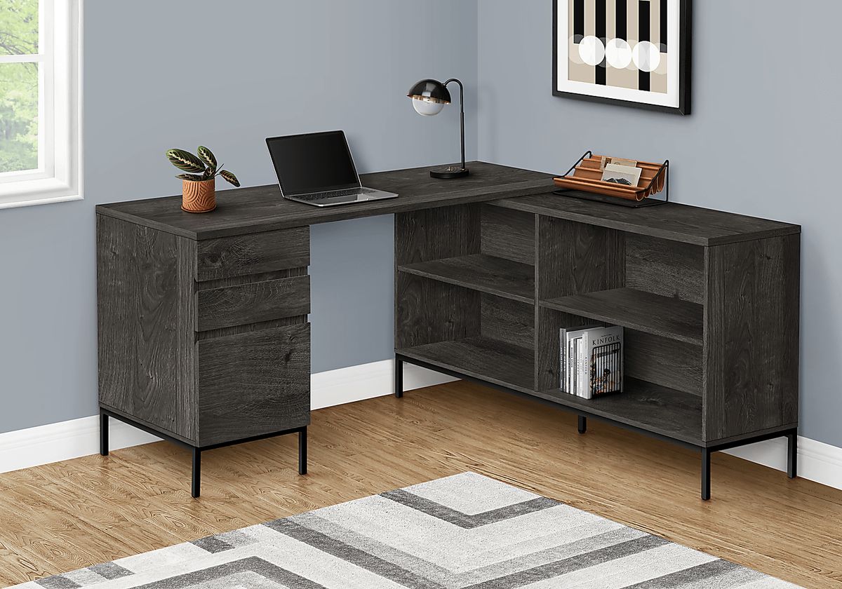 Wandsworth Gray Desk | Rooms to Go