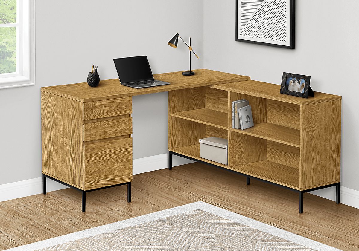 Wandsworth Oak Dark Wood,Light Wood Desk | Rooms to Go