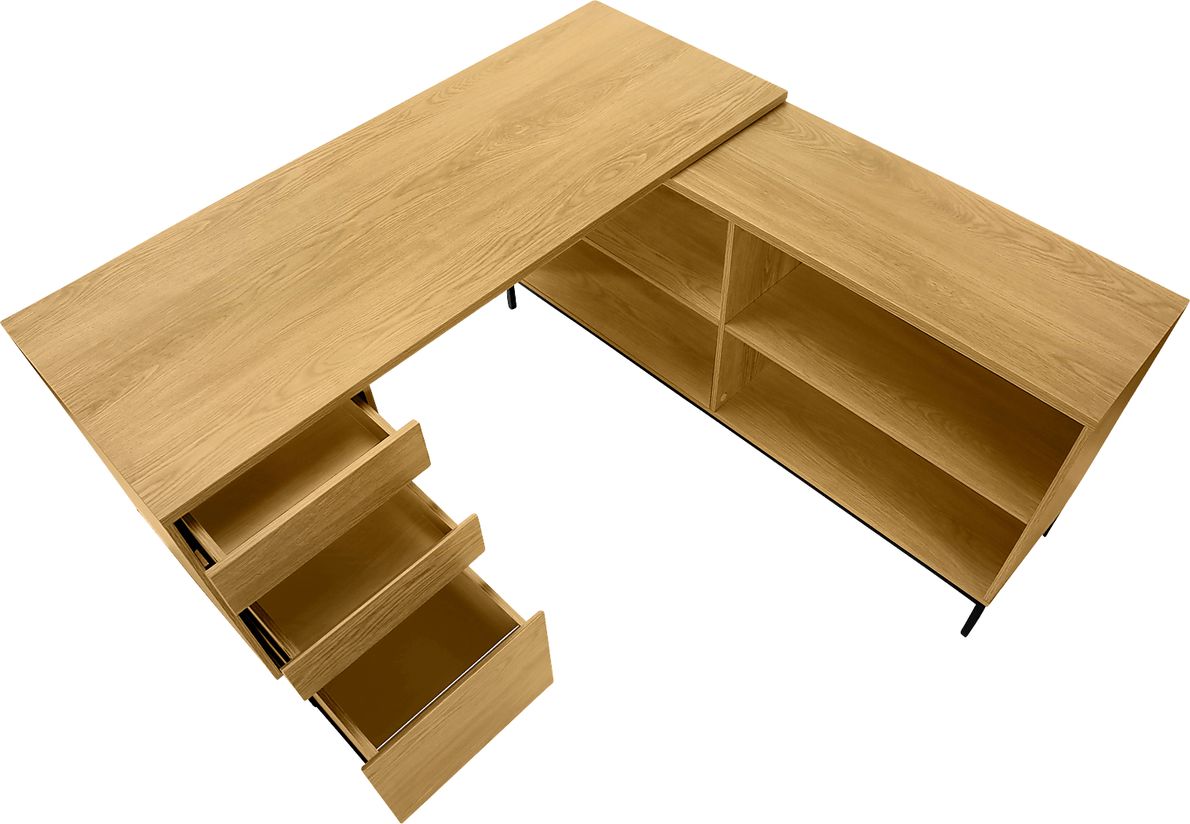 Wandsworth Oak Desk - Rooms To Go