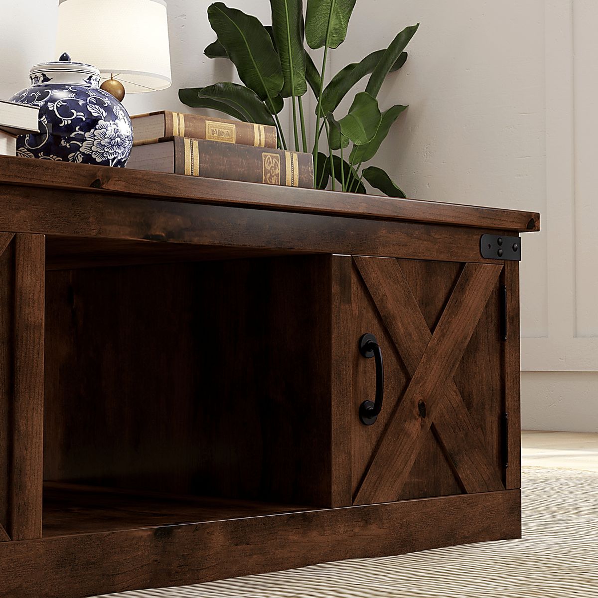 Wapegue Brown Dark Wood Cocktail Table | Rooms to Go